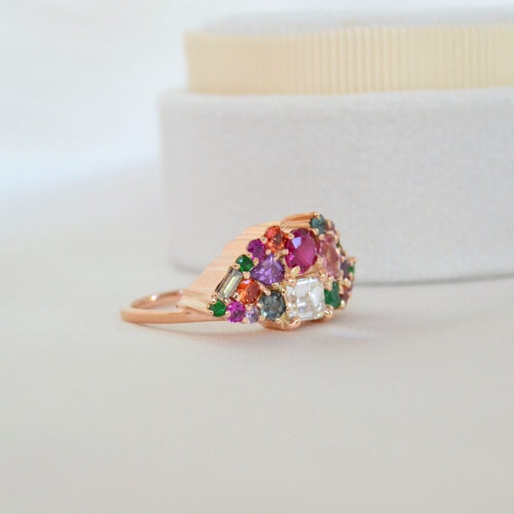 Looking for an Heirloom diamond and ruby cluster ring? - Anpé Atelier CPH