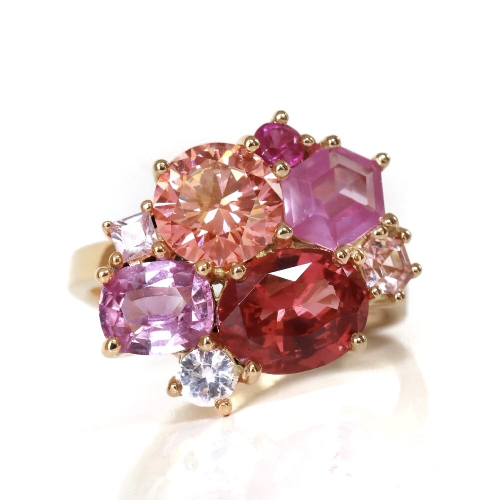 Lab-Grown Pink Diamond Cluster Ring - Anpé Atelier CPH